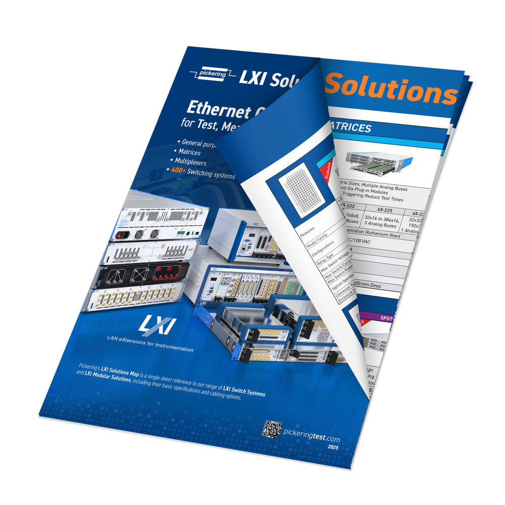 Pickering's LXI Switching Solutions Map