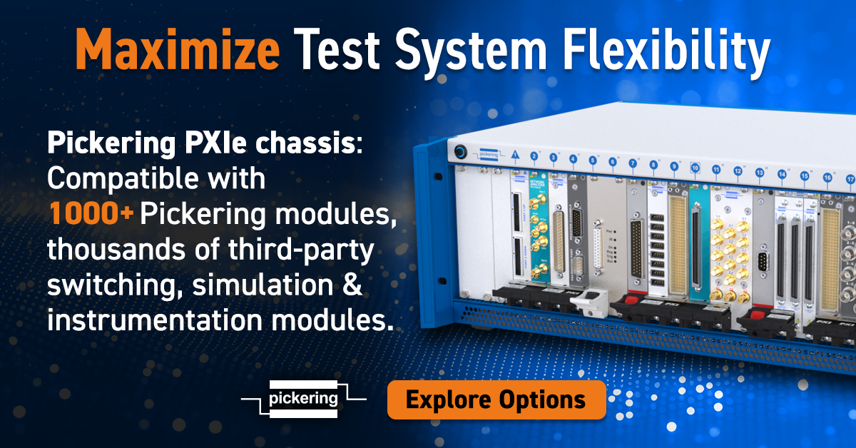 Pickering Interfaces 18-Slot Gen 2 PXIe Hybrid Chassis